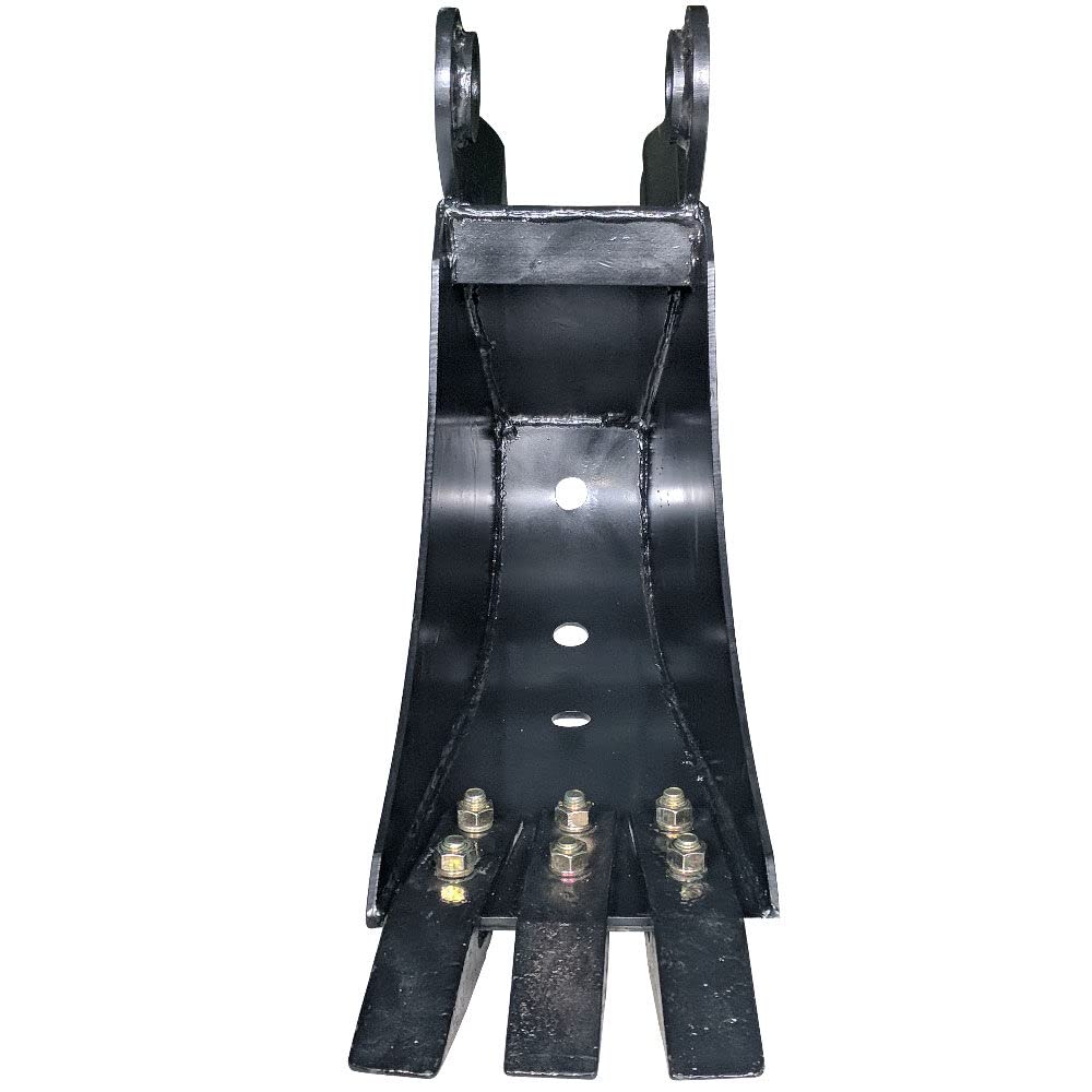 Titan Attachments 8" Fronthoe Bucket Fits Mini Skid Steer Fronthoe Backhoe Excavator, Bolt-on Forged Carbon Steel Teeth, Drainage Holes