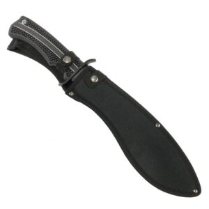 Defender-Xtreme Black Stainless 3CR13 Steel 16.5" Hunting Knife Machete with Sheath