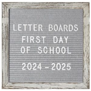 felt letter board with letters numbers pre cut 10x10 inch, first day of school board classroom decor, changeable farmhouse decor, baby announcement sign baby board message wifi password sign