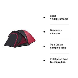 Coleman Tent The Blackout 4, 4 Man Tent with Blackout Bedroom Technology, Festival Essential, Family Dome Tent, 100% Waterproof 4 Person Camping Tent with Sewn in groundsheet