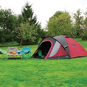 Coleman Tent The Blackout 4, 4 Man Tent with Blackout Bedroom Technology, Festival Essential, Family Dome Tent, 100% Waterproof 4 Person Camping Tent with Sewn in groundsheet