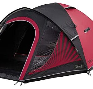 Coleman Tent The Blackout 4, 4 Man Tent with Blackout Bedroom Technology, Festival Essential, Family Dome Tent, 100% Waterproof 4 Person Camping Tent with Sewn in groundsheet