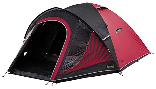 Coleman Tent The Blackout 4, 4 Man Tent with Blackout Bedroom Technology, Festival Essential, Family Dome Tent, 100% Waterproof 4 Person Camping Tent with Sewn in groundsheet