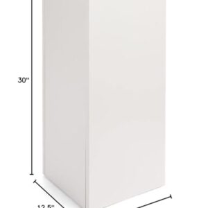 Displays2go, Gallery Display Column, Laminated Particle Board and Melamine Construction – White Laminate Finish (WDCUBEWHT2)