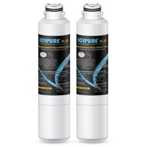 icepure nsf/ansi 53 premium certified da29-00020b refrigerator water filter replacement for samsung da97-08006a, rf28hmedbsr, rf263beaesr, hdx fms-2, haf-cin/exp, 469101, rf4287hars, rf28hfedbsr,2pack