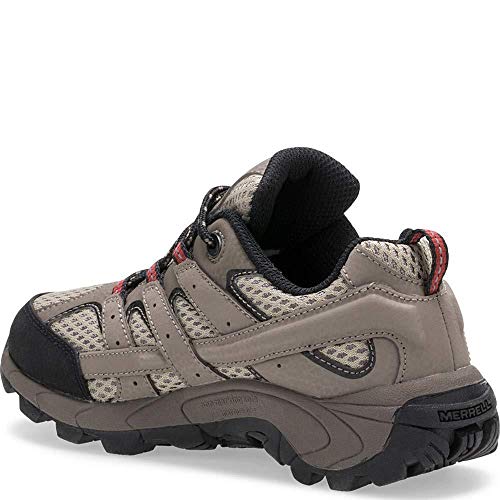 Merrell Moab 2 Low LACE Hiking Sneaker, BARK Brown, 4 Wide US Unisex Big_Kid