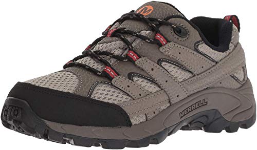 Merrell Moab 2 Low LACE Hiking Sneaker, BARK Brown, 4 Wide US Unisex Big_Kid