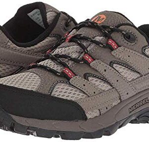 Merrell Moab 2 Low LACE Hiking Sneaker, BARK Brown, 4 Wide US Unisex Big_Kid