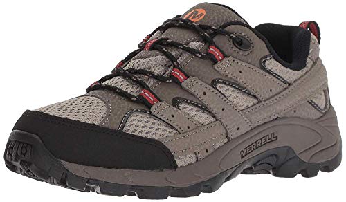 Merrell Moab 2 Low LACE Hiking Sneaker, BARK Brown, 4 Wide US Unisex Big_Kid