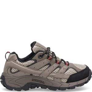 Merrell Moab 2 Low LACE Hiking Sneaker, BARK Brown, 4 Wide US Unisex Big_Kid