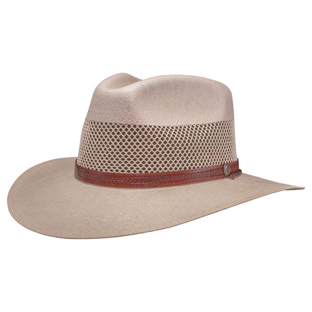 American Hat Makers Florence Fedora Hat — Straw Sun Hats for Men & Women Cream