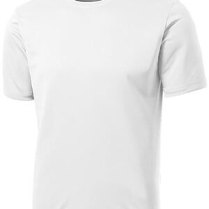 DRIEQUIP Men's Short Sleeve Moisture Wicking T-Shirt-XLT-White