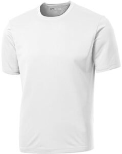 driequip men's short sleeve moisture wicking t-shirt-xlt-white