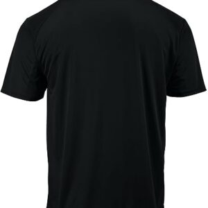 DRIEQUIP Men's Tall Short Sleeve Moisture Wicking Shirt,Black-3XLT