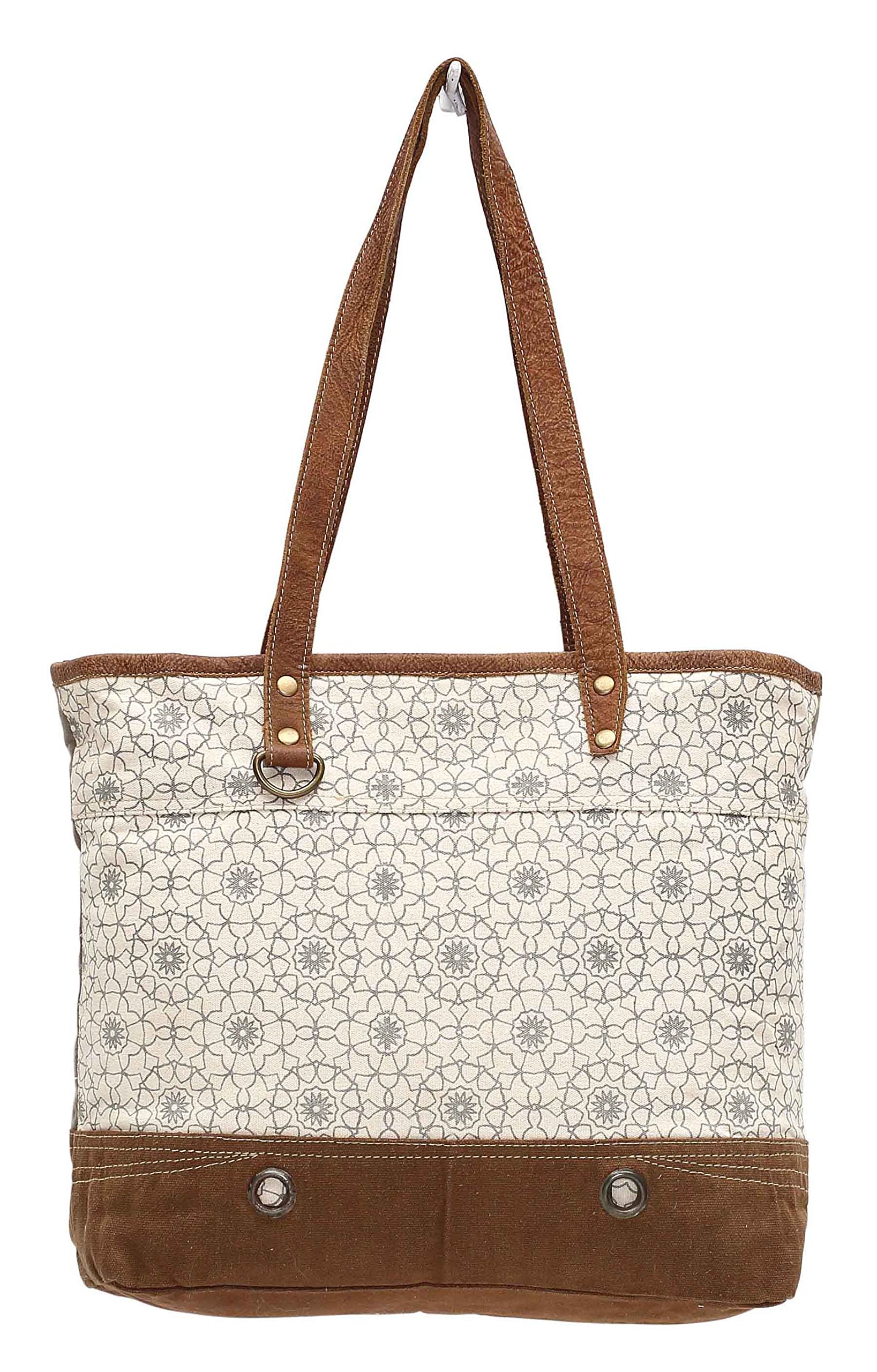 Myra Bags Ferris Wheel Upcycled Canvas Tote Bag S-0941