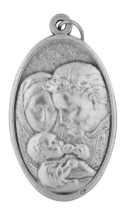 venerare large oval saint medal, 1.5" (holy family)