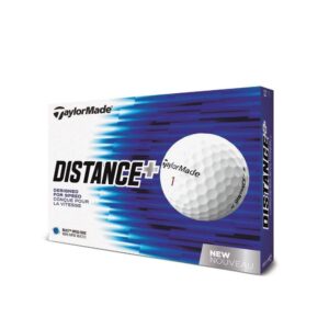 taylormade 2018 distance+ golf ball, white (one dozen)