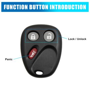 uxcell New 3 Buttons Key Shell Keyless Entry Fob Remote Control Case Replacement 21997127 for Cadillac for Chevrolet for GMC for Hummer