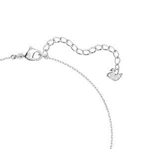 SWAROVSKI Stilla Attract Necklace, Clear Round-Cut Crystal in a Rhodium-Finish Setting, Part of the Stilla Attract Collection