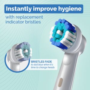 Milos Electric Toothbrush Heads for Adults Aged 16+, Pack of 16 Professional Toothbrush Replacement Heads, Compatible with Oral-B Toothbrushes