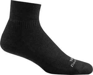 darn tough tactical quarter cushion socks (t4088) unisex – (black, large)