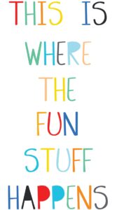 wallpops dwpq2703 fun stuff wall quote, multicolor