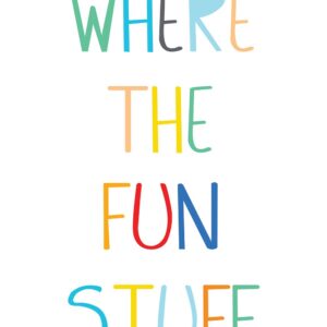 WallPops DWPQ2703 Fun Stuff Wall Quote, Multicolor