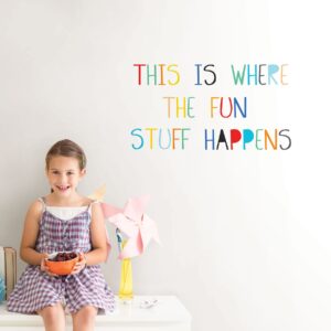 WallPops DWPQ2703 Fun Stuff Wall Quote, Multicolor