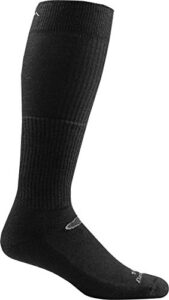 darn tough tactical over-the-calf boot light cushion socks t3006 unisex – black, large