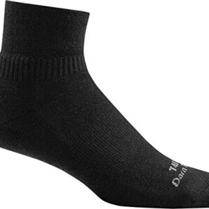 Darn Tough Tactical Quarter Light Socks (T4093) Unisex – (Black, Medium)