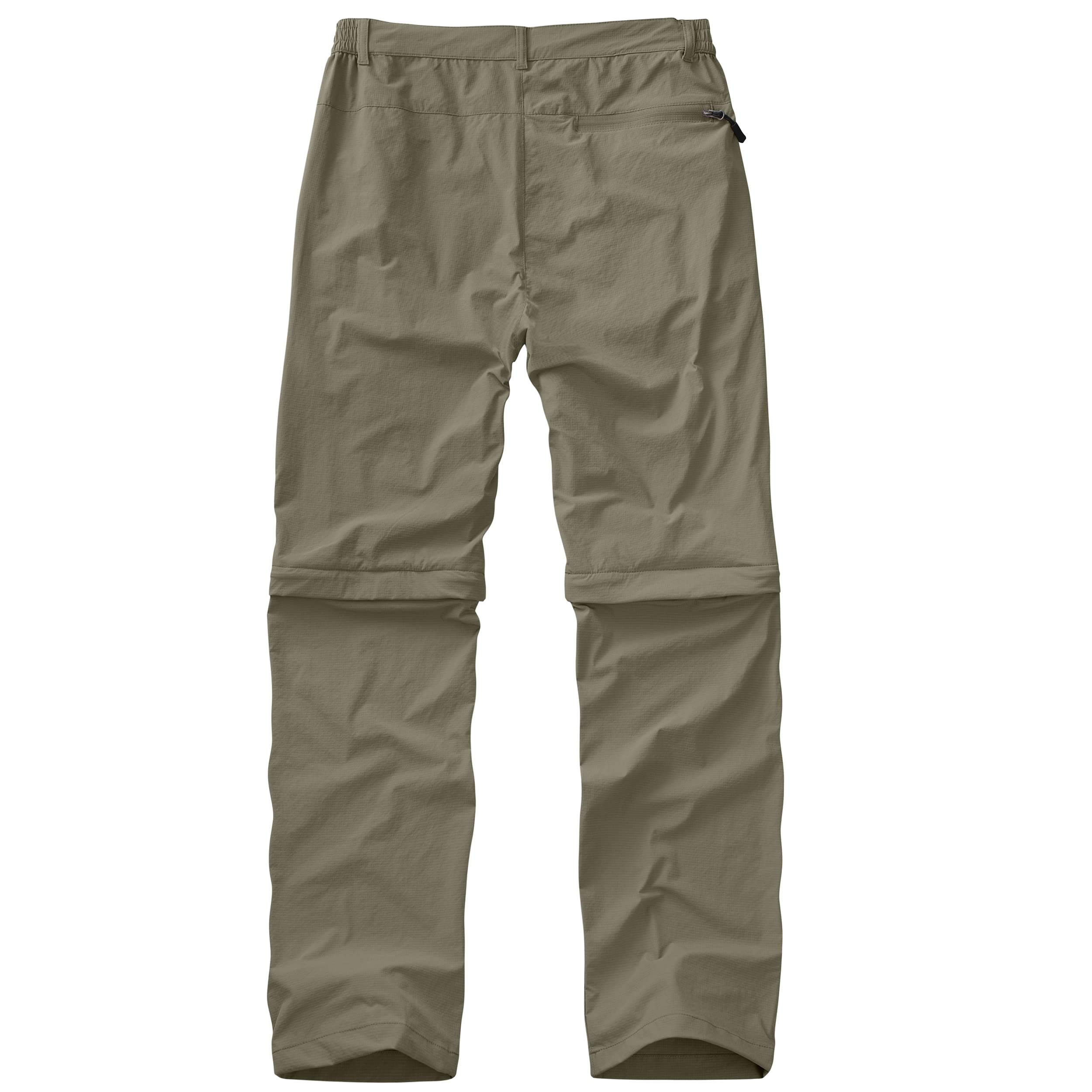 Mens Hiking Stretch Pants Convertible Quick Dry Lightweight Zip Off Outdoor Travel Safari Pants (818 Khaki 38)