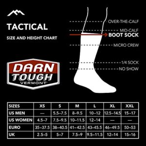 Darn Tough Tactical Boot Extra Cushion Socks (T4033) Unisex – (Black, Large)