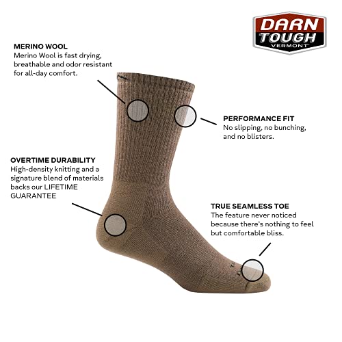 Darn Tough Tactical Boot Extra Cushion Socks (T4033) Unisex – (Black, Large)