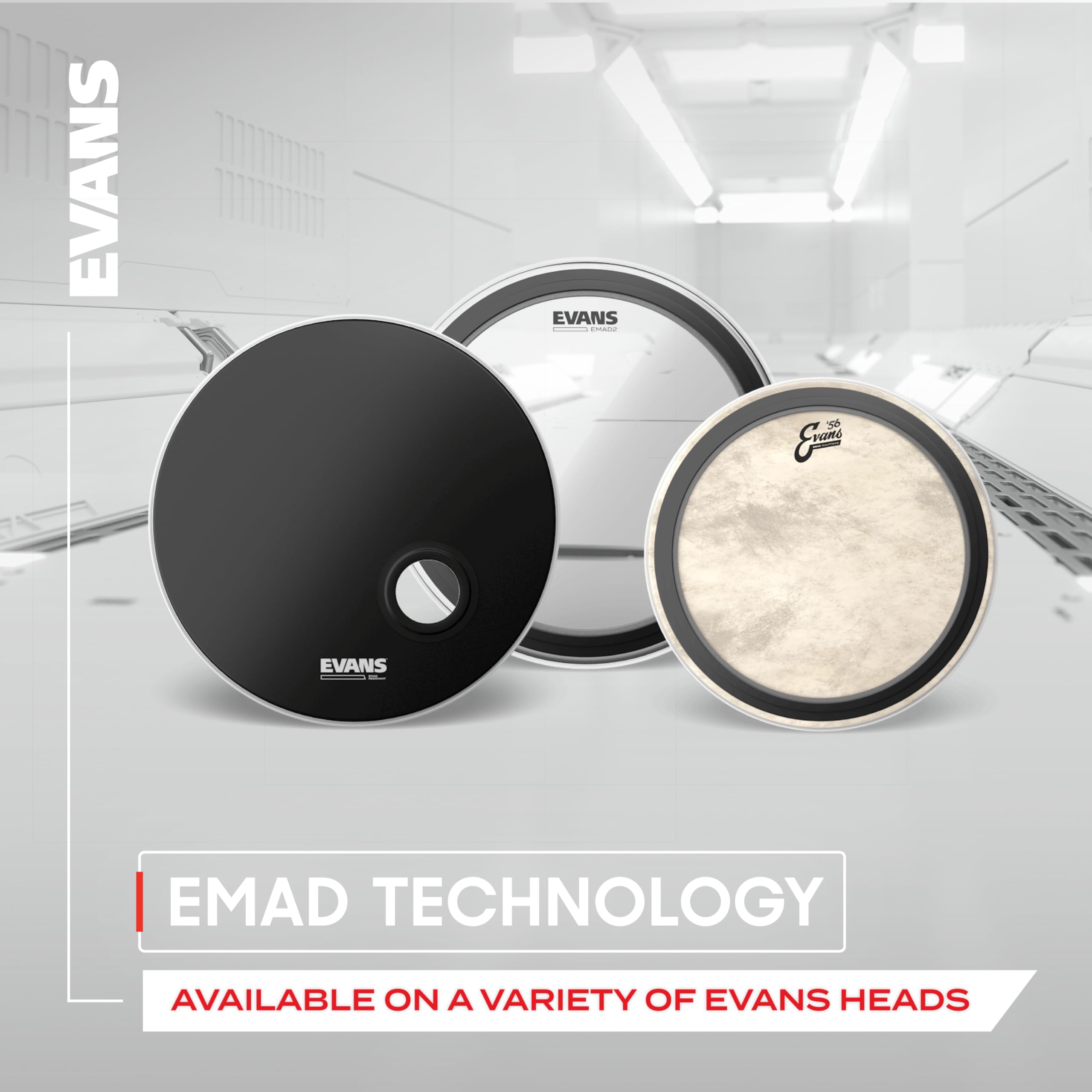 Evans UV EMAD Bass Drumhead, 22 inch