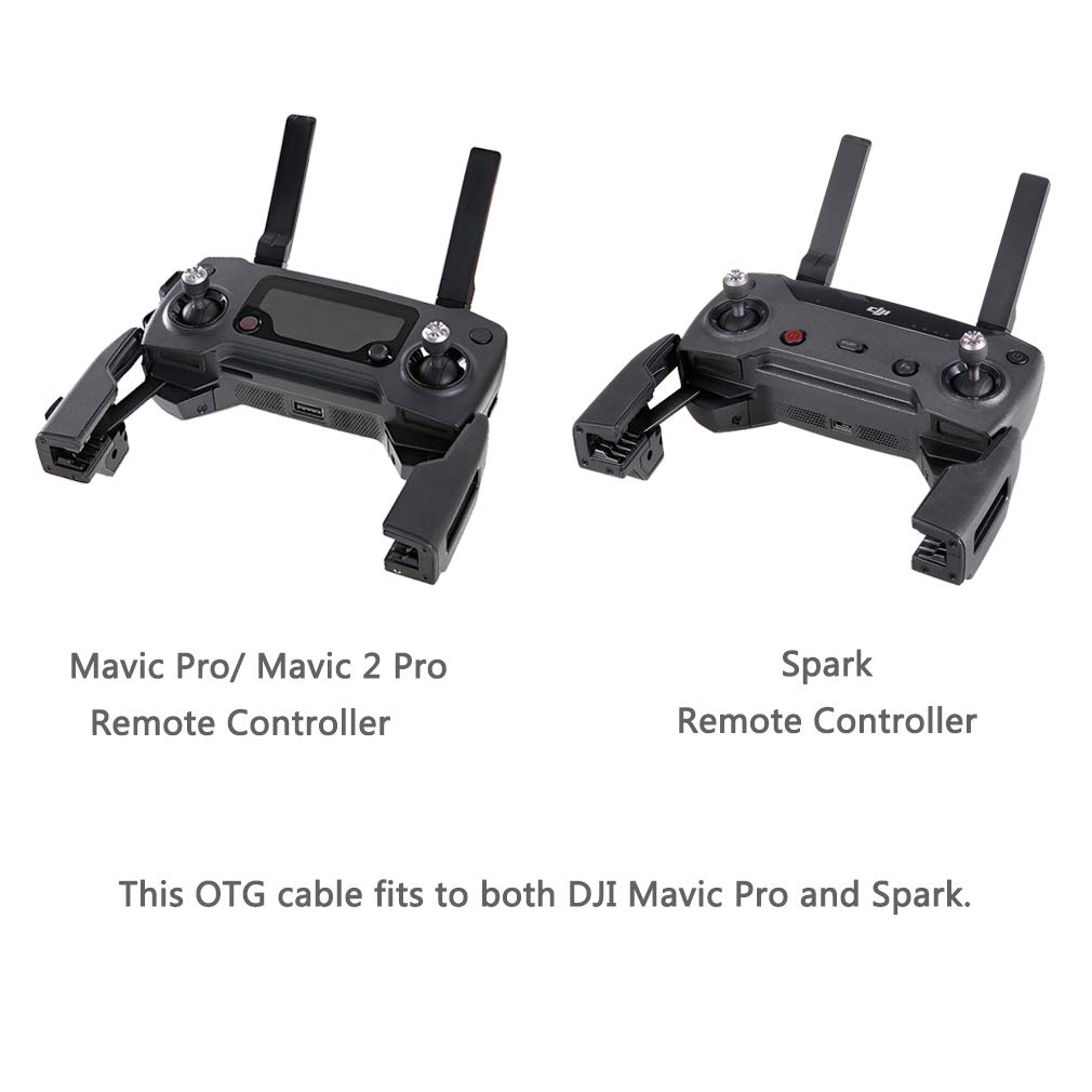 AxPower OTG Micro USB to iPhone iOS Cable 1ft Connector for DJI Spark Mavic Mini Mavic Pro Mavic 2 Pro Zoom Air Reverse Data Cable for iPhone 7 8 X