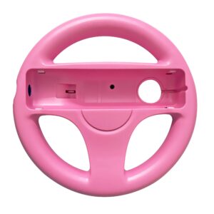 Jadebones 3PCS Blue Pink Green Racing Steering Wheel with Wrist Strap for Wii and Wii U