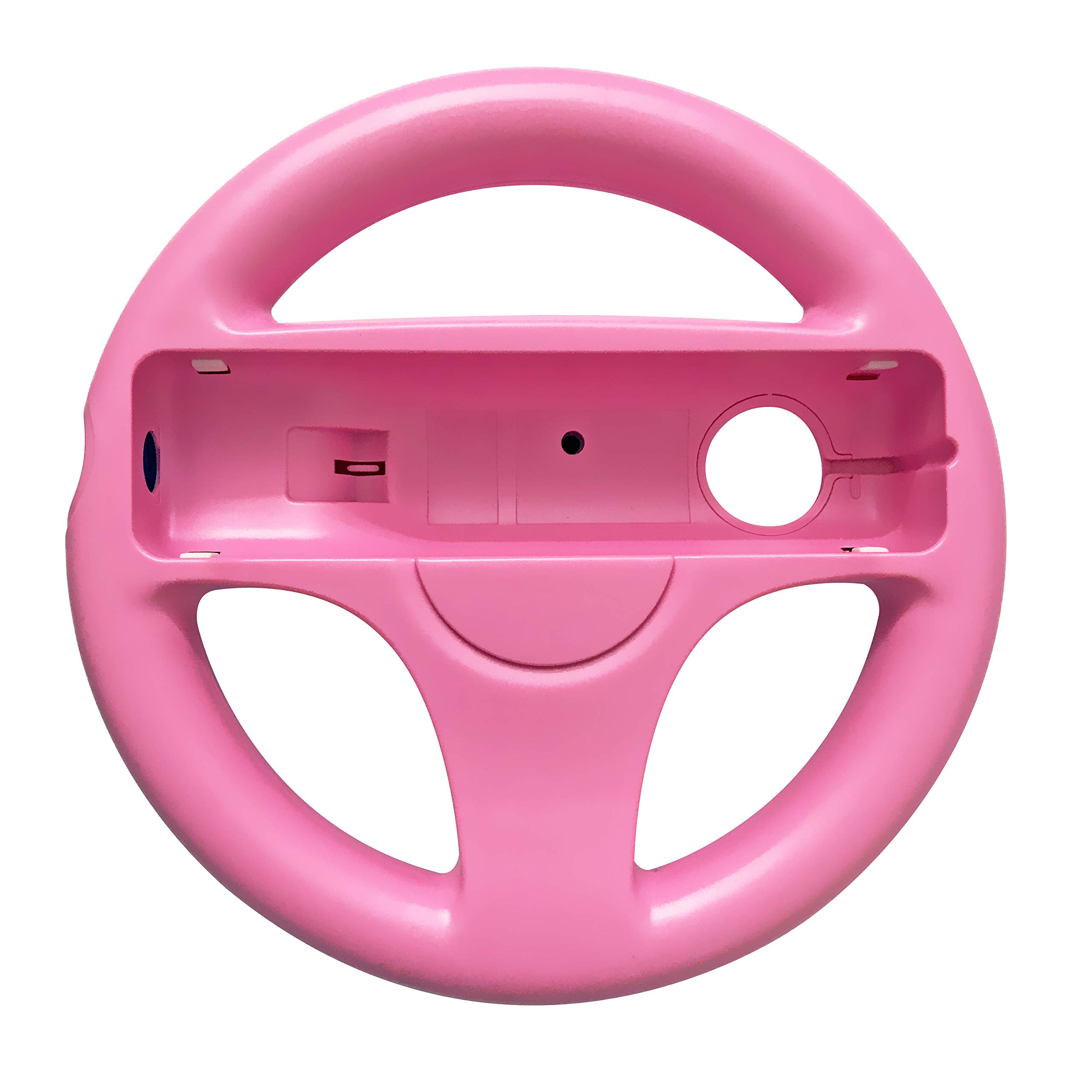 Jadebones 3PCS Blue Pink Green Racing Steering Wheel with Wrist Strap for Wii and Wii U