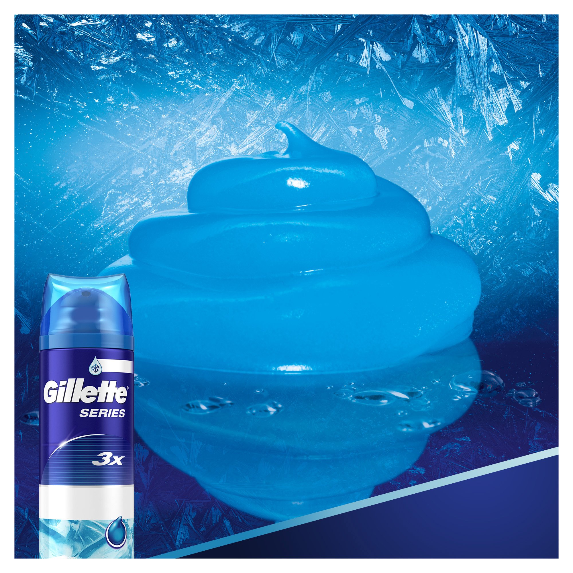 Gillette Series Sensitive Cool Shaving Gel, 7 oz, Pack of 12