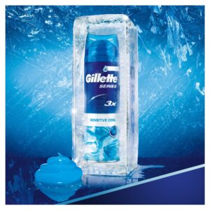 Gillette Series Sensitive Cool Shaving Gel, 7 oz, Pack of 12