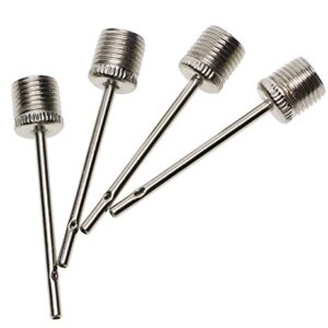 Mini Skater Stainless Steel Ball Pump Pins Inflation Needles with Tin Box Replacement for Basketball Football Rugby Soccer Volleyball Bike Electric or Hand Pump, 12Pcs