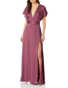 jill jill stuart women's gown with ruffle sleeves, pandora, 4