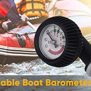 Vbestlife Kayak Barometer, Nylon Inflatable Boat Air Pressure Gauge Barometer for Kayak Raft Air Pressure Gauge for Inflatable Boat Pressure Gauge Kayak