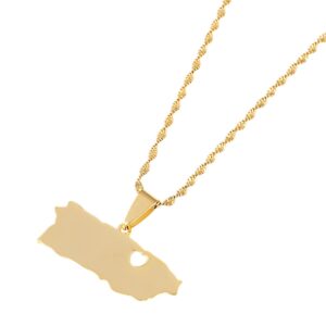 stainless steel puerto rico map pendant necklaces puerto ricans map jewelry