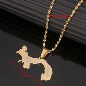 Stainless Steel Panama Map Pendant Necklaces Panamanian Maps Jewelry Gifts