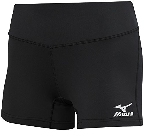 Mizuno Mens Women's Victory 3.5" Inseam Volleyball Shorts, Black, Medium US