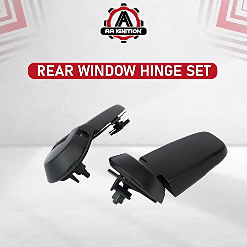 Rear Window Hinge Set (Left and Right) - Compatible with Ford Explorer and Mercury Mountaineer 2002-2005 - Replaces 3L2Z-78420A69-AC, 3L2Z-78420A68-AC, 924-160 - Rear Glass Hinges