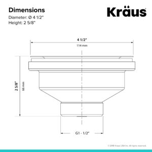 KRAUS Stainless Steel Versi Drain Assembly with FlipCap, ST-4