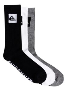 quiksilver 3 crew pack socks one size assorted