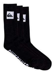 quiksilver 3 crew pack socks one size black