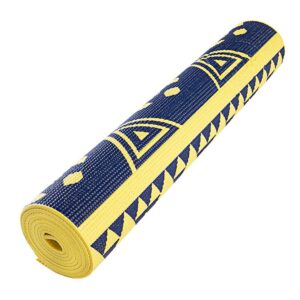 Maji Sports Printed PVC Yoga Mat, Yellow